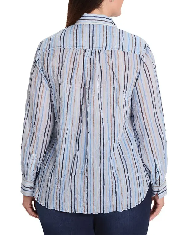 NIC+ZOE Plus Drifty Painted Stripe Shirt