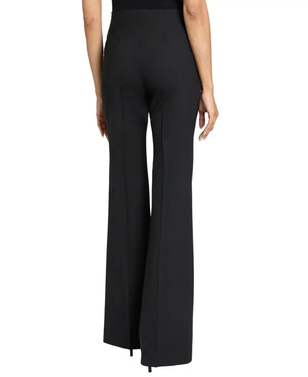 Santorelli Beth Flared Virgin Wool-stretch Pant - Black