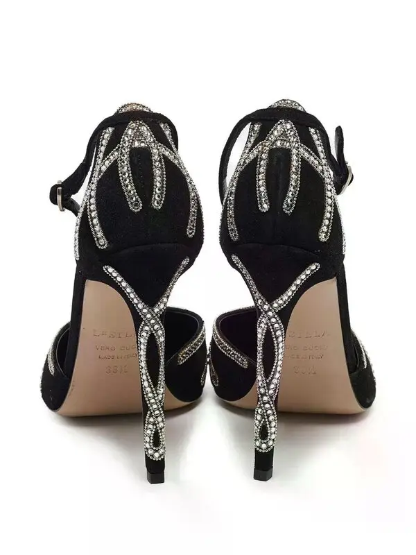 LE SILLA Embellished Ankle Strap High Heel Pumps