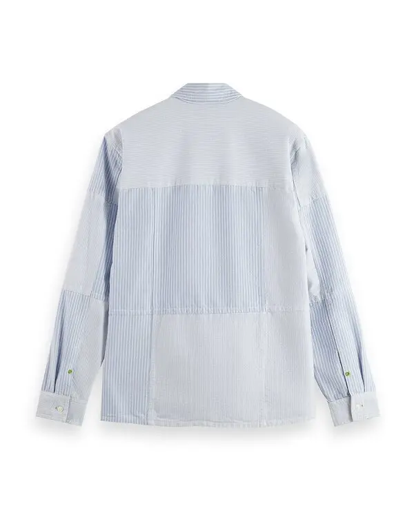 Scotch & Soda Patchwork Relaxed Fit Oxford Shirt