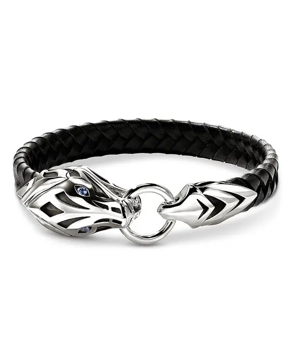 John Hardy Sterling Naga Blue Sapphire Bracelet - Silver