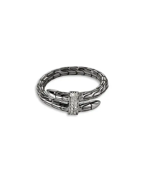 John Hardy Spear Diamond Wrap Ring - Silver