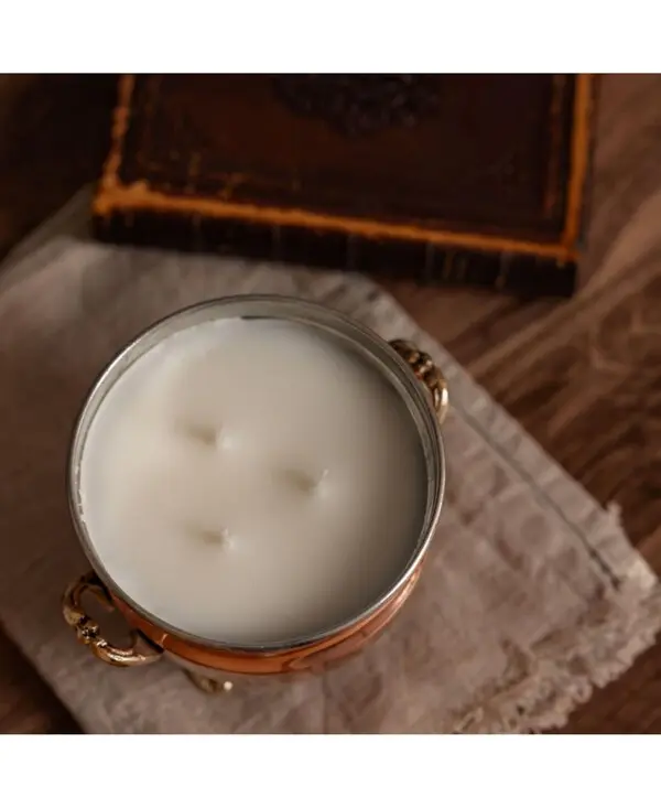 COPPERMILL KITCHEN Cmk Vintage French Inspired Grapefruit Mint Jardiniere Candle, 32 Oz