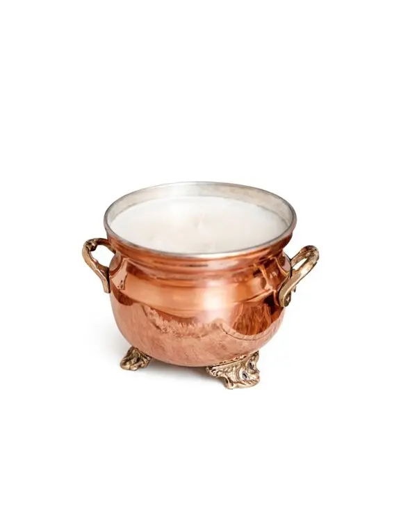 COPPERMILL KITCHEN Cmk Vintage French Inspired Grapefruit Mint Jardiniere Candle, 32 Oz