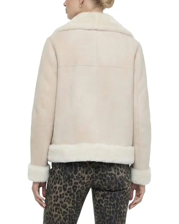 Gorski Merino Shearling Lamb Zip Jacket - Beige