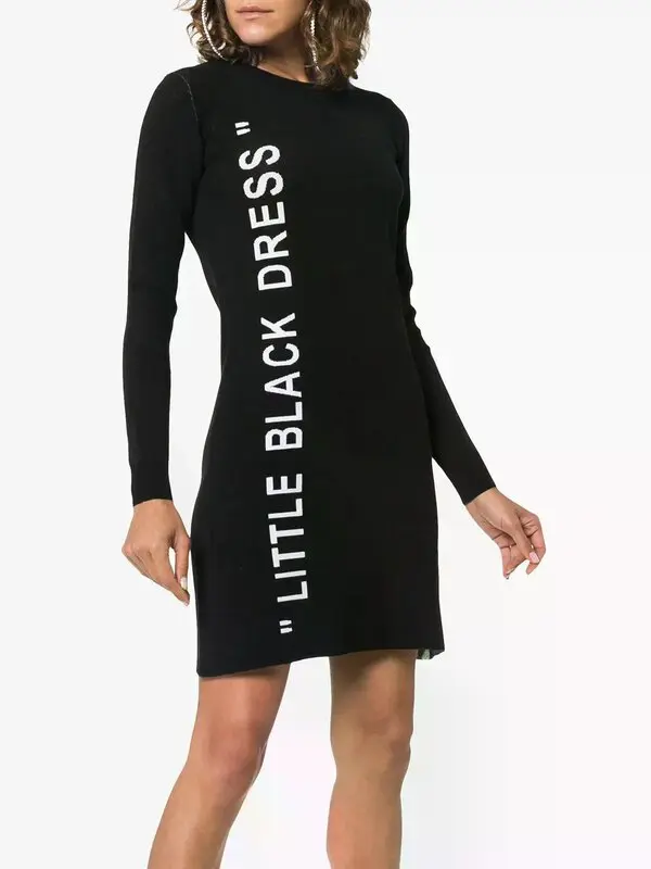 Off-White Slogan Mini Dress