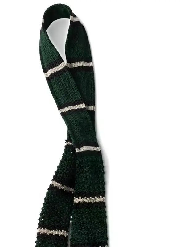 Prada Striped Silk Neck Tie