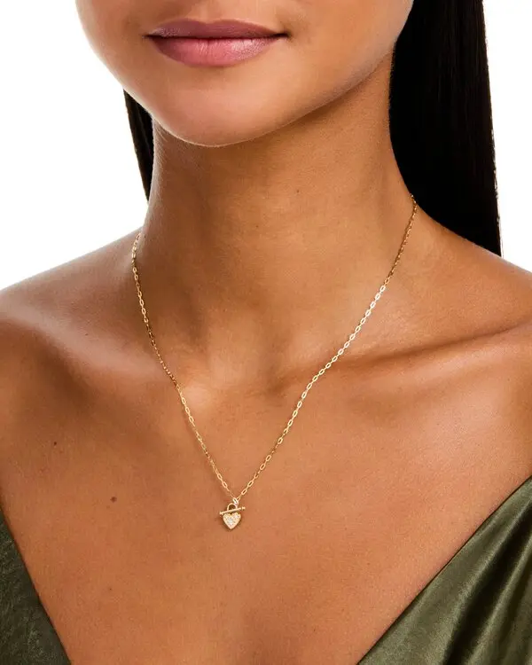 MOON & MEADOW Lab Grown Diamond Heart Toggle Pendant Necklace