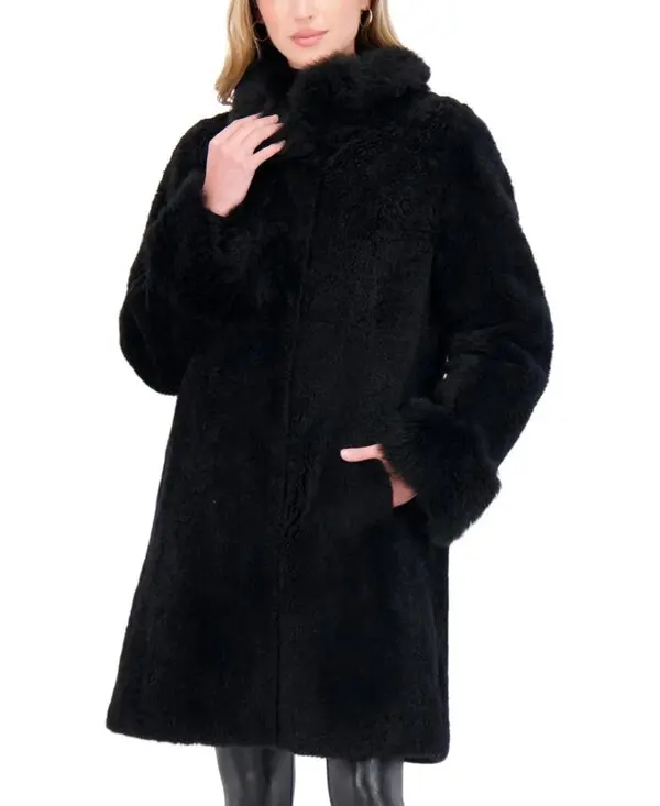 Gorski Sheared Cashmere Goat Jacket With Cashmere Goat Collar And Cuffs