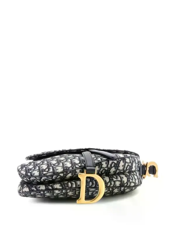 Dior Saddle Oblique Canvas Shoulder Bag - Blue