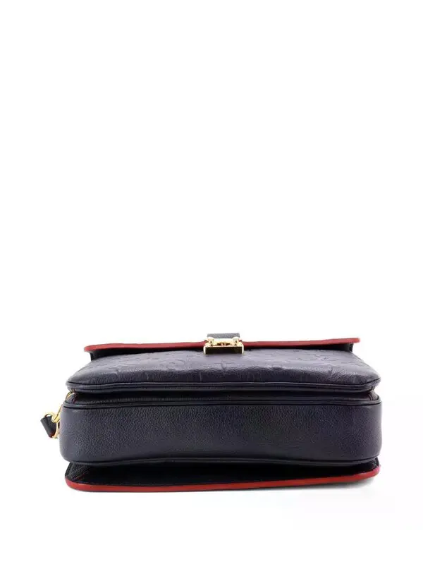 LOUIS VUITTON Monogram Empreinte Leather Pochette Metis - Blue