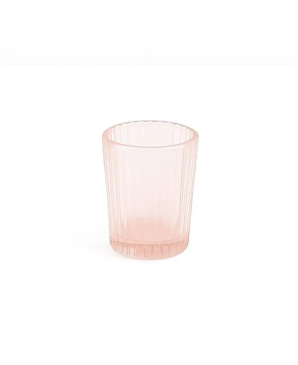 THE COLLECTIVE HOME Pressed Pink Shot Glasses, Set Of 6 - Clear