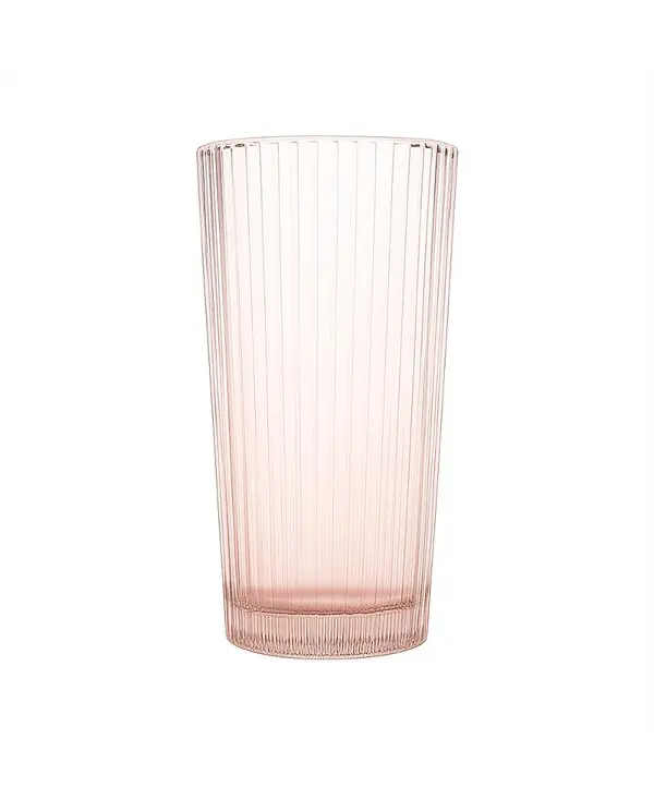 THE COLLECTIVE HOME Pressed Pink Tall Glasses, Set Of 4