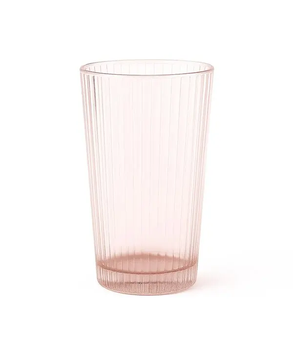 THE COLLECTIVE HOME Pressed Pink Tall Glasses, Set Of 4
