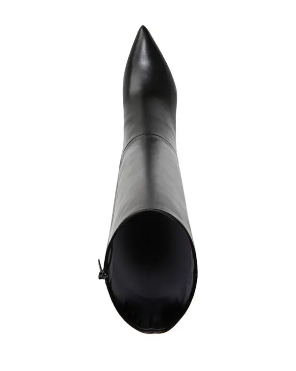 Veronica Beard Lisa Leather Tall Boots - Black