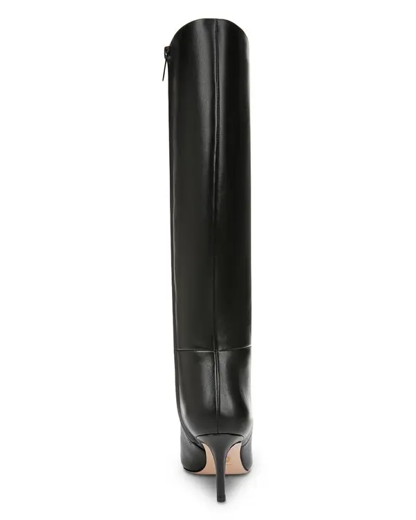 Veronica Beard Lisa Leather Tall Boots - Black