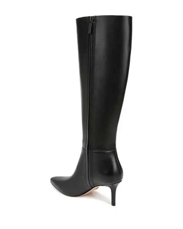 Veronica Beard Lisa Leather Tall Boots - Black