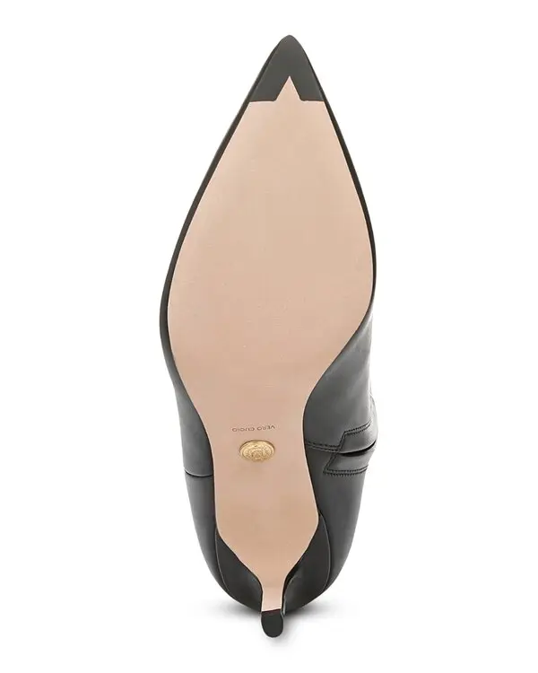 Veronica Beard Lisa Leather Tall Boots - Black