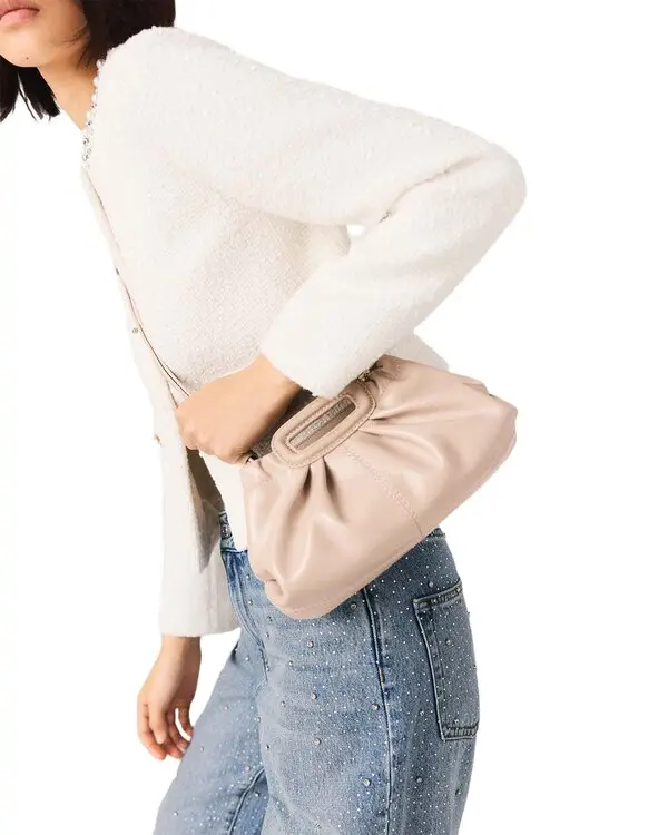 Maje Mini Leather Clutch