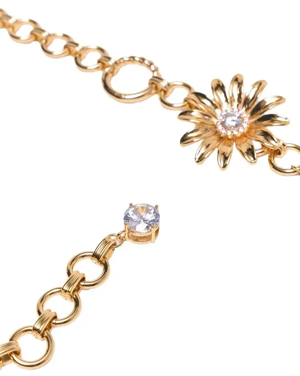 Maje Flower-embellished Chain Belt