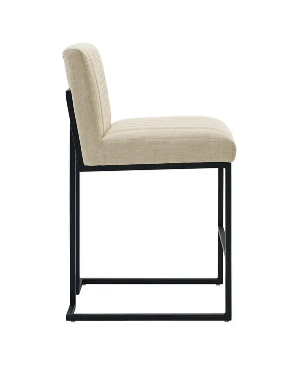 MODWAY Indulge Channel Tufted Fabric Counter Stool