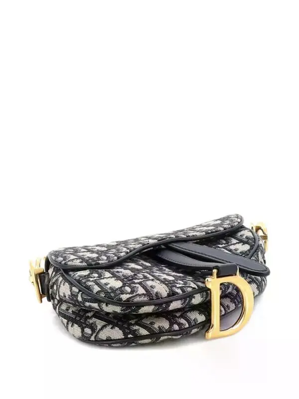 Dior Saddle Handbag Oblique Canvas Mini - Blue