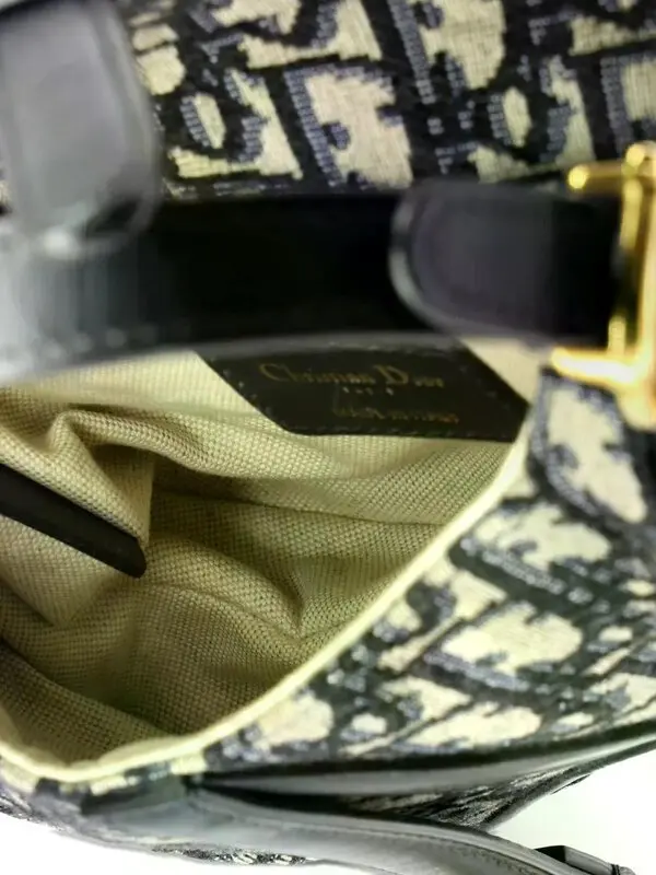 Dior Saddle Handbag Oblique Canvas Mini - Blue