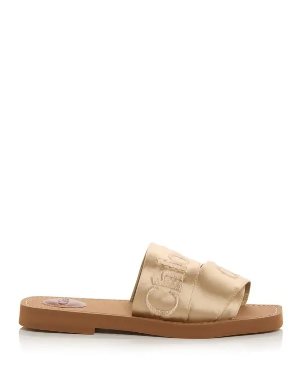 Chloé Woody Slide Sandals - Light Sand