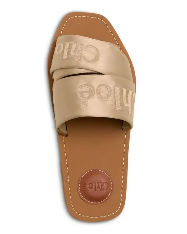 Chloé Woody Slide Sandals - Light Sand