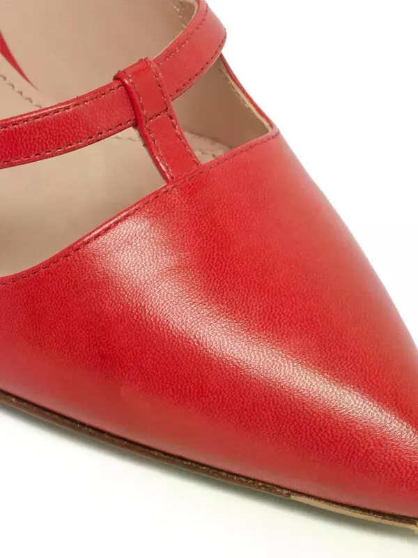 Miu Miu T-bar Leather Pumps