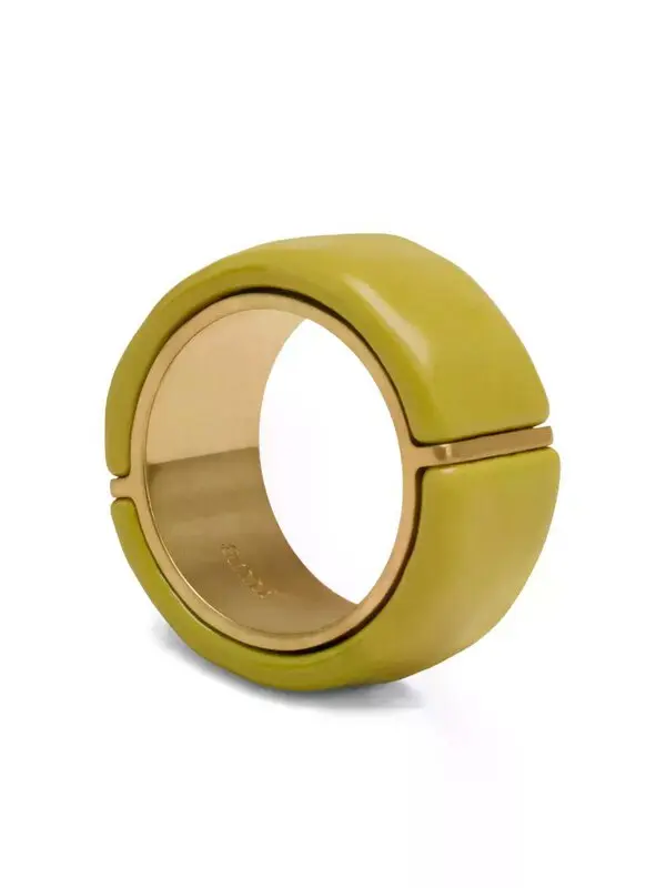 AMI Paris Hammered Lacquered Resin Ring