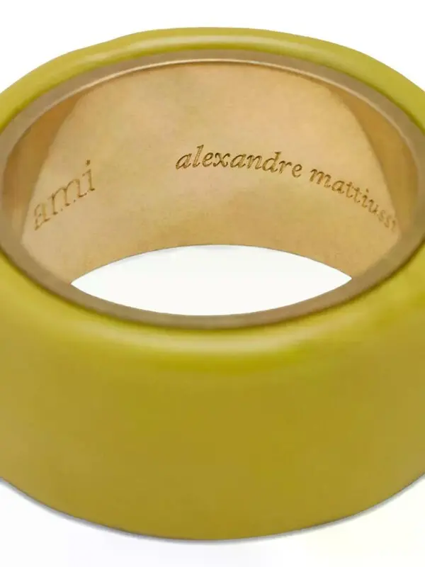AMI Paris Hammered Lacquered Resin Ring