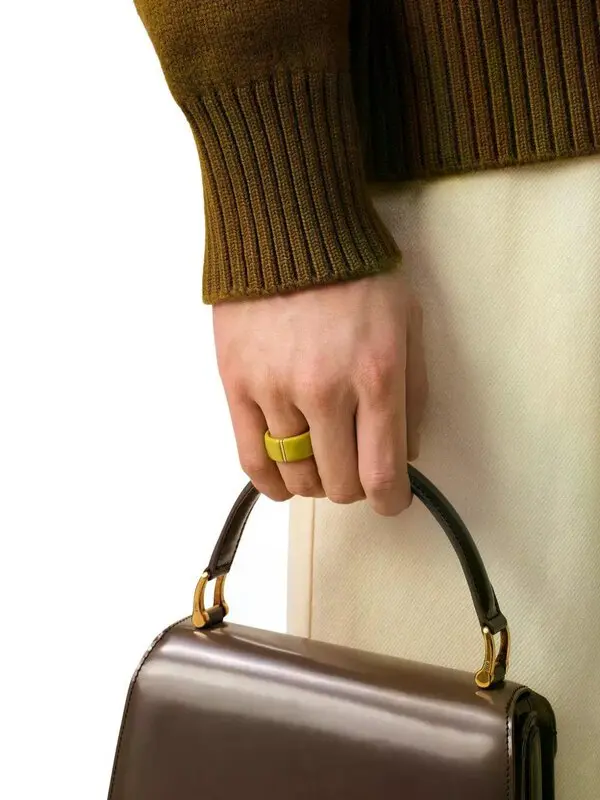 AMI Paris Hammered Lacquered Resin Ring