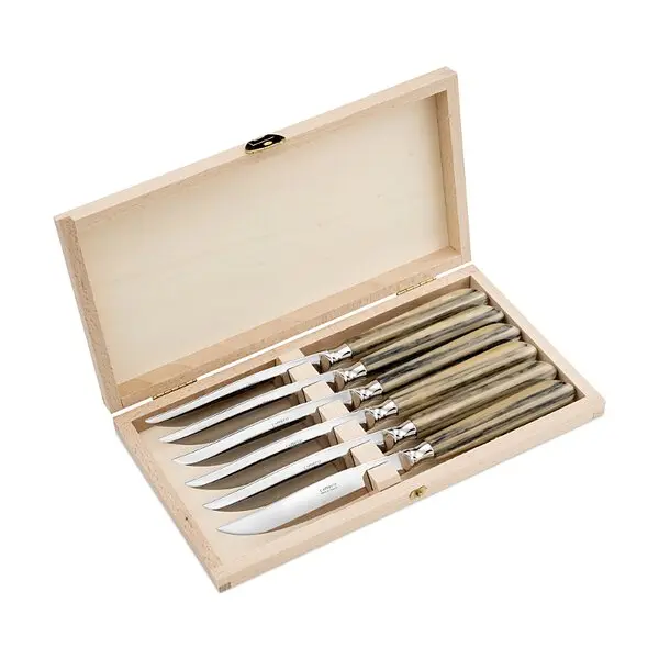 CAPDECO Omega Look 6 Piece Steak Knife Set - Stone