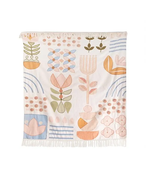 GAURI KOHLI Joel Throw Blanket, 60" L X 50" W - Multicolored