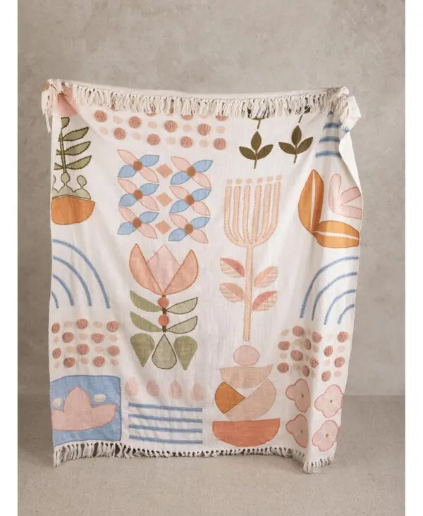 GAURI KOHLI Joel Throw Blanket, 60" L X 50" W