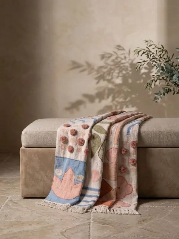 GAURI KOHLI Joel Throw Blanket, 60" L X 50" W