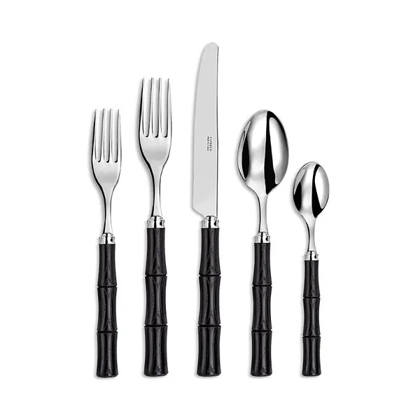 CAPDECO Byblos 5 Piece Place Setting - Black Wood
