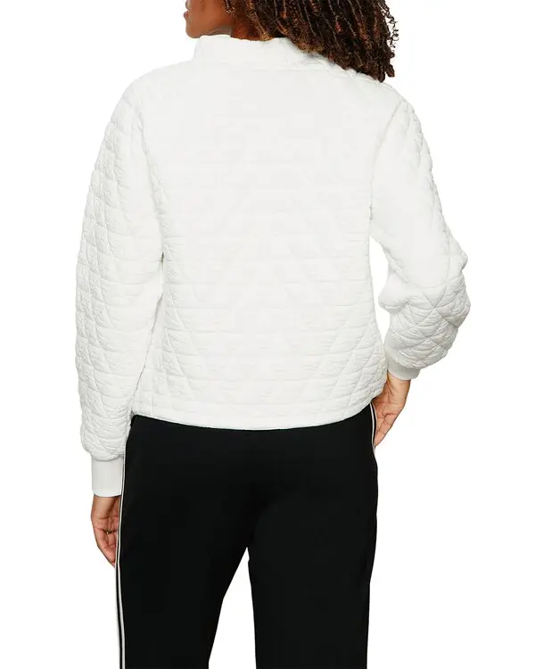 Sanctuary Quilted Button Popover Sweatshirt