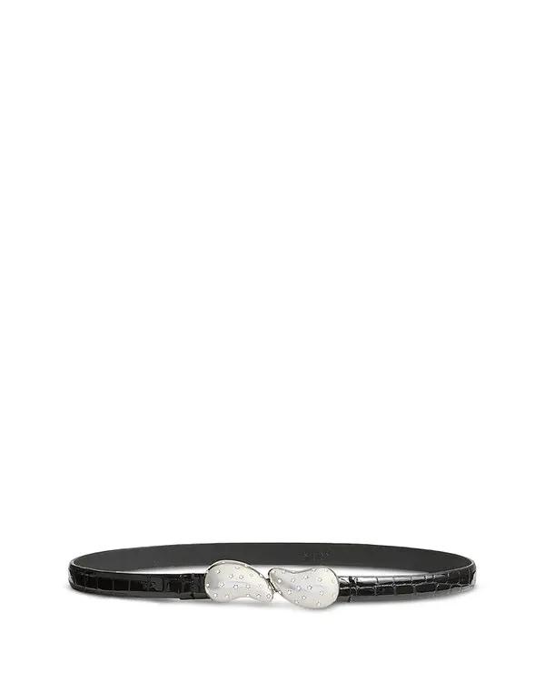 Altuzarra Bean Skinny Leather Belt - Black