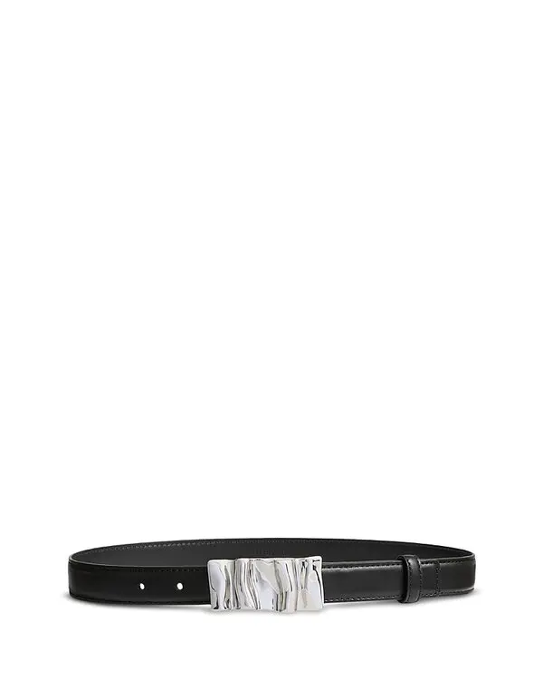 Altuzarra Organic Buckle Leather Belt - Black