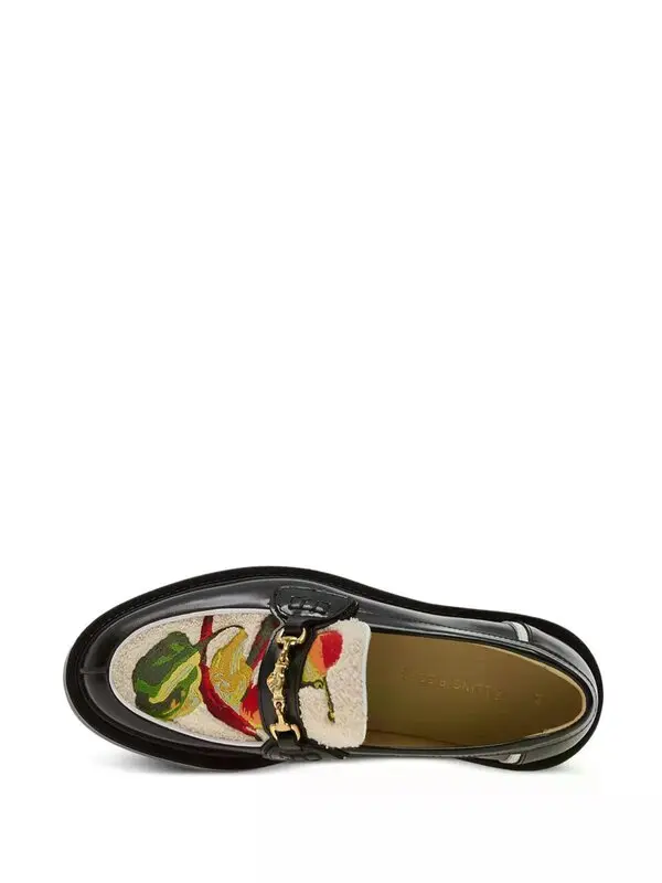 Filling Pieces Embroidered Chain Loafers