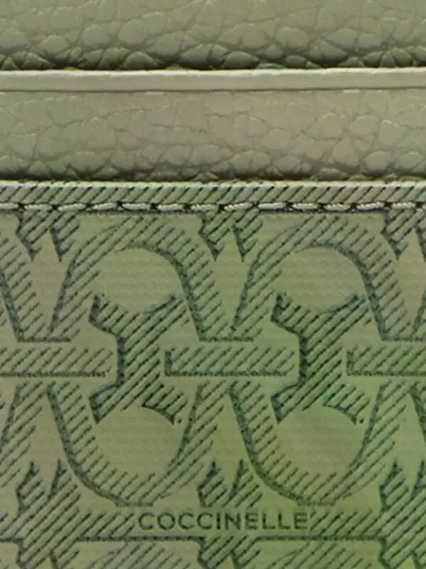 COCCINELLE Loreen Monogram-pattern Card Holder - Green