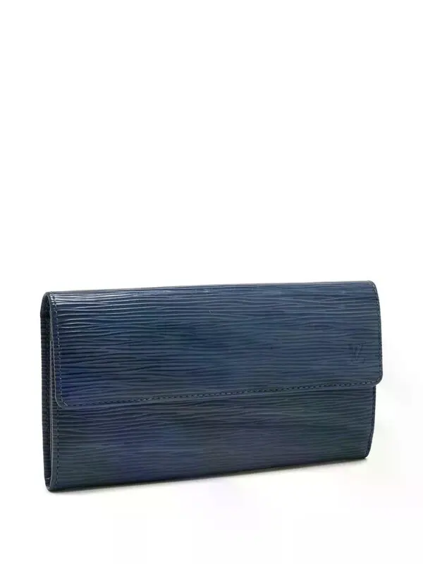 LOUIS VUITTON Sarah Leather Wallet - Blue