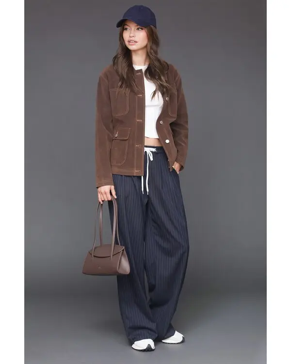 Avec Les Filles Faux Suede Barn Jacket