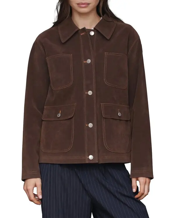 Avec Les Filles Faux Suede Barn Jacket