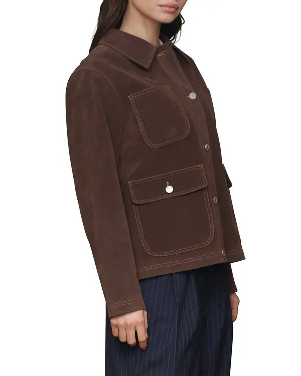 Avec Les Filles Faux Suede Barn Jacket