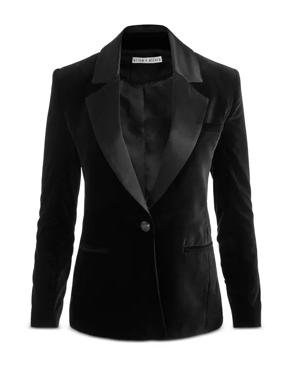 Alice + Olivia Silas Slim Blazer - Black