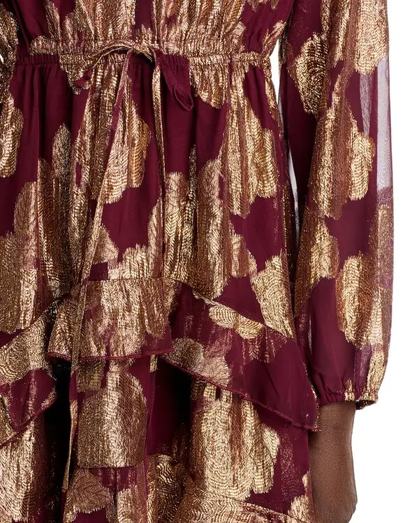 KOKO + MASON V Neck Ruffled Dress
