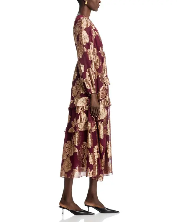 KOKO + MASON V Neck Ruffled Dress